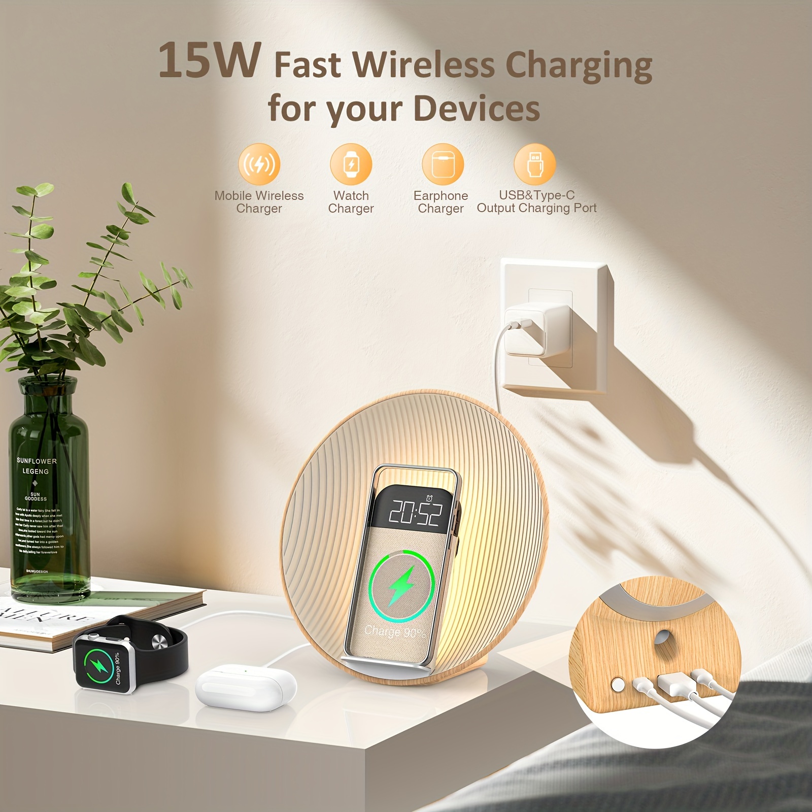 sunrise alarm clock sold on Temu United States