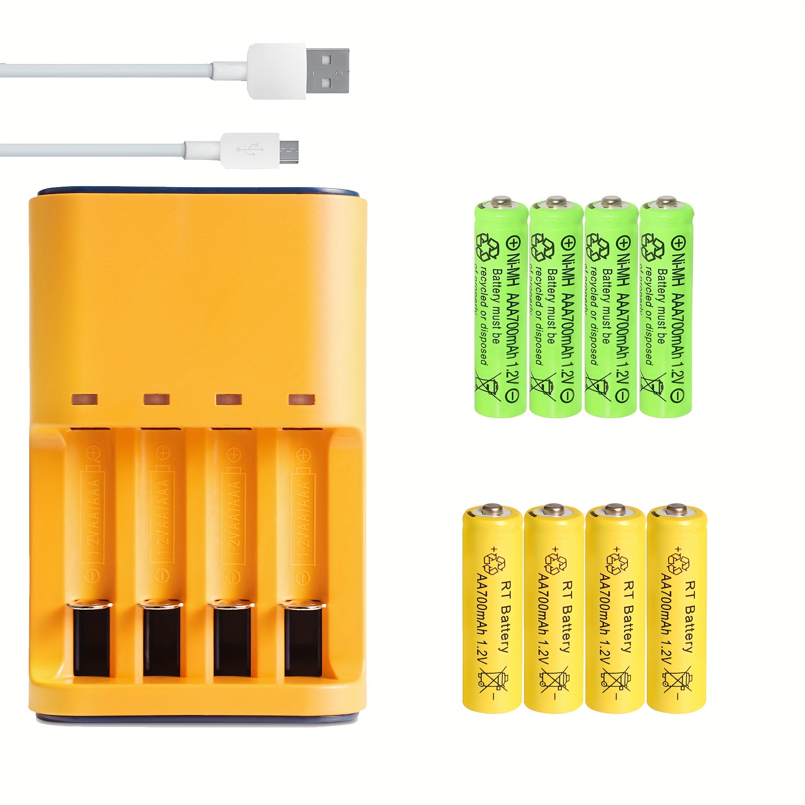 rechargeable batteries sold on Temu United States