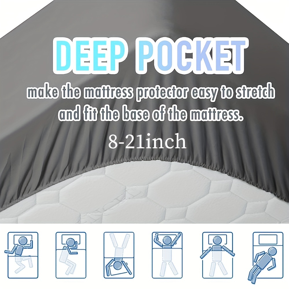 Mattress Pad Pillow Top Quilted Fitted Mattress Cover - Temu