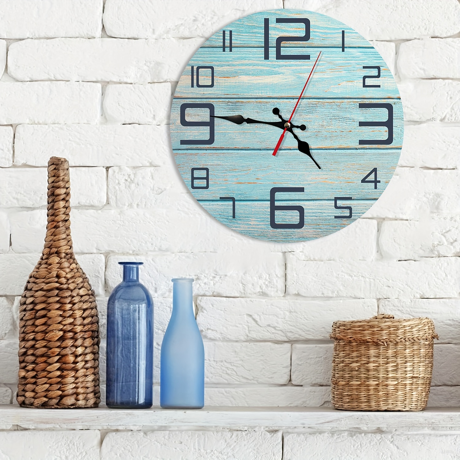 Wall Clock Non ticking Wooden Clocks Battery Operated - Temu Canada