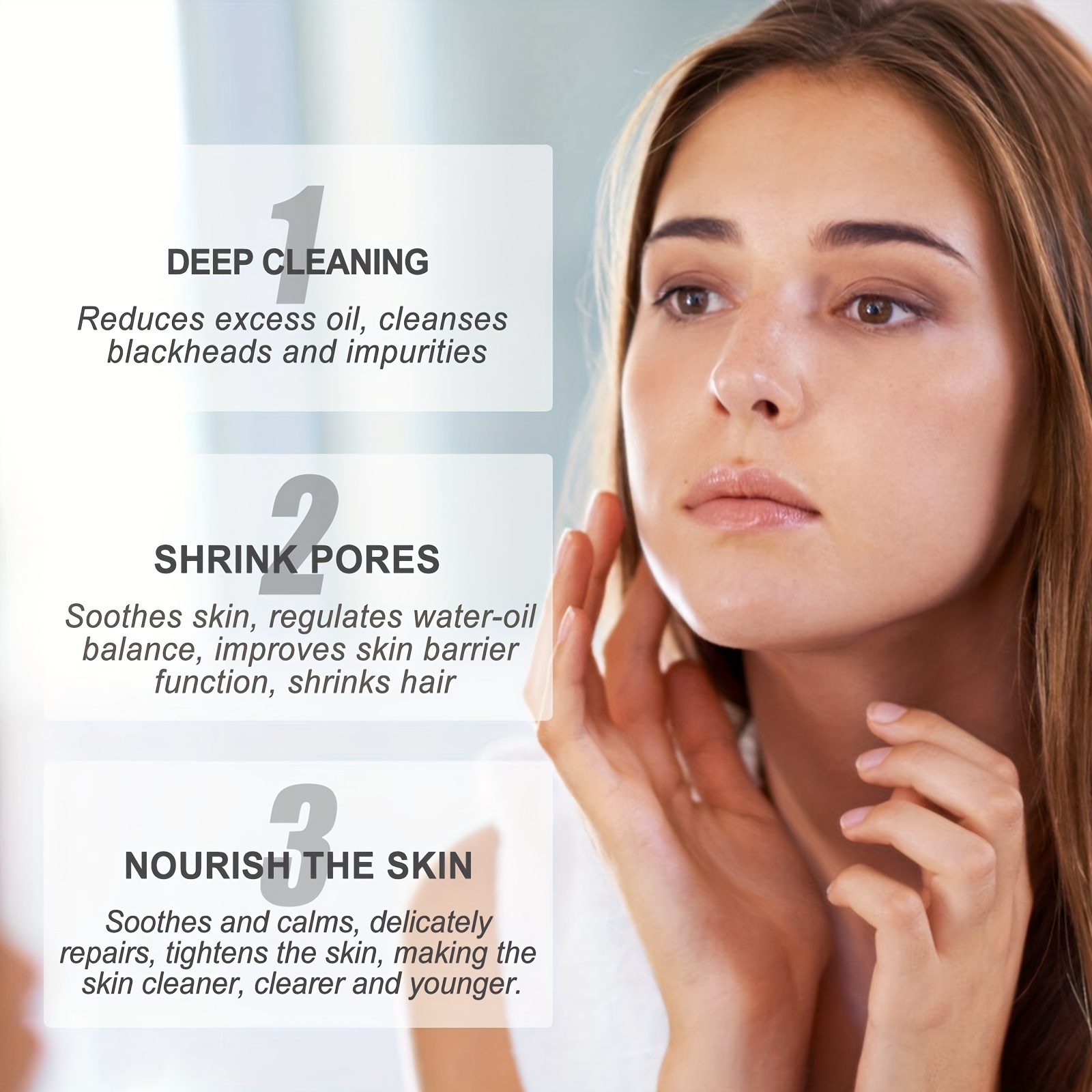 2pcs Facial Cleansing Cream Skin Oil Strong Cleansing Moisturizing And ...