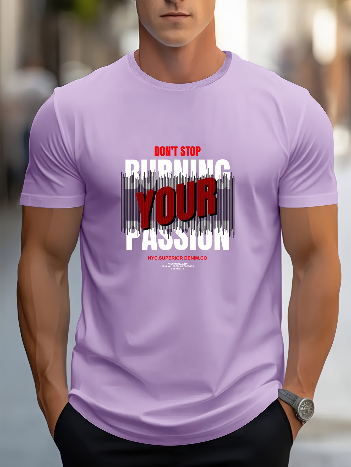 stop burning passion print short sleeve tees men - Temu Ireland