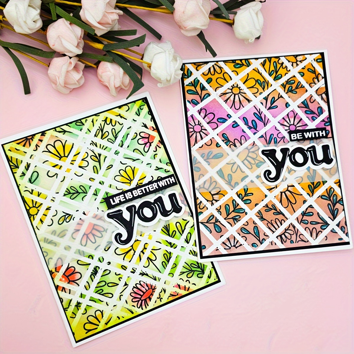 Alinacraft Spring Floral Clear Stamp - Reusable Transparent Rubber Seal ...