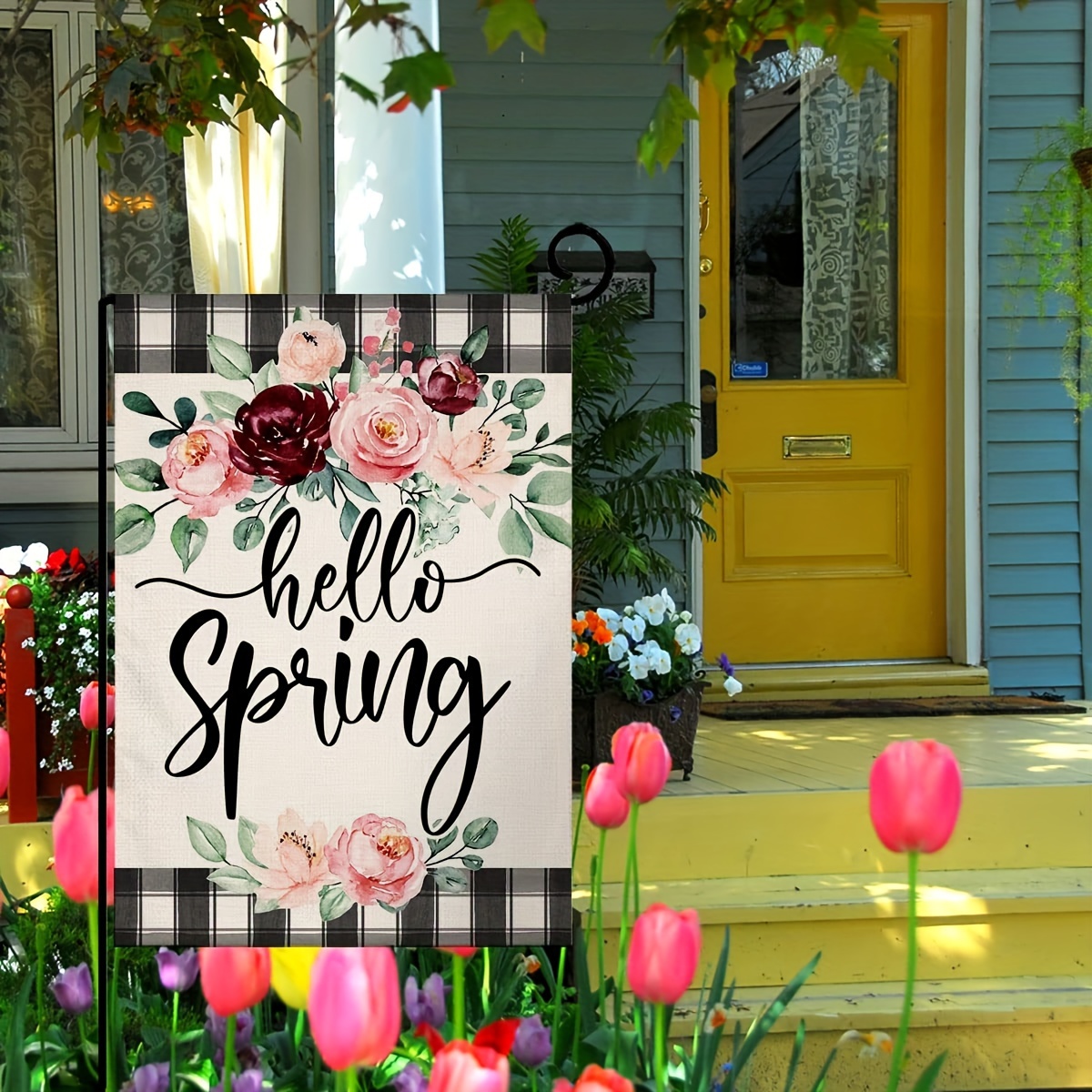 Spring Garden Flag Vertical Double Sided Flowers - Temu United Kingdom