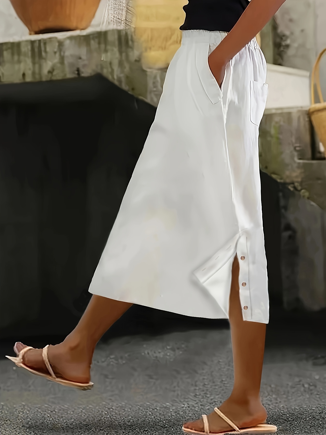 white skirts sold on Temu United States