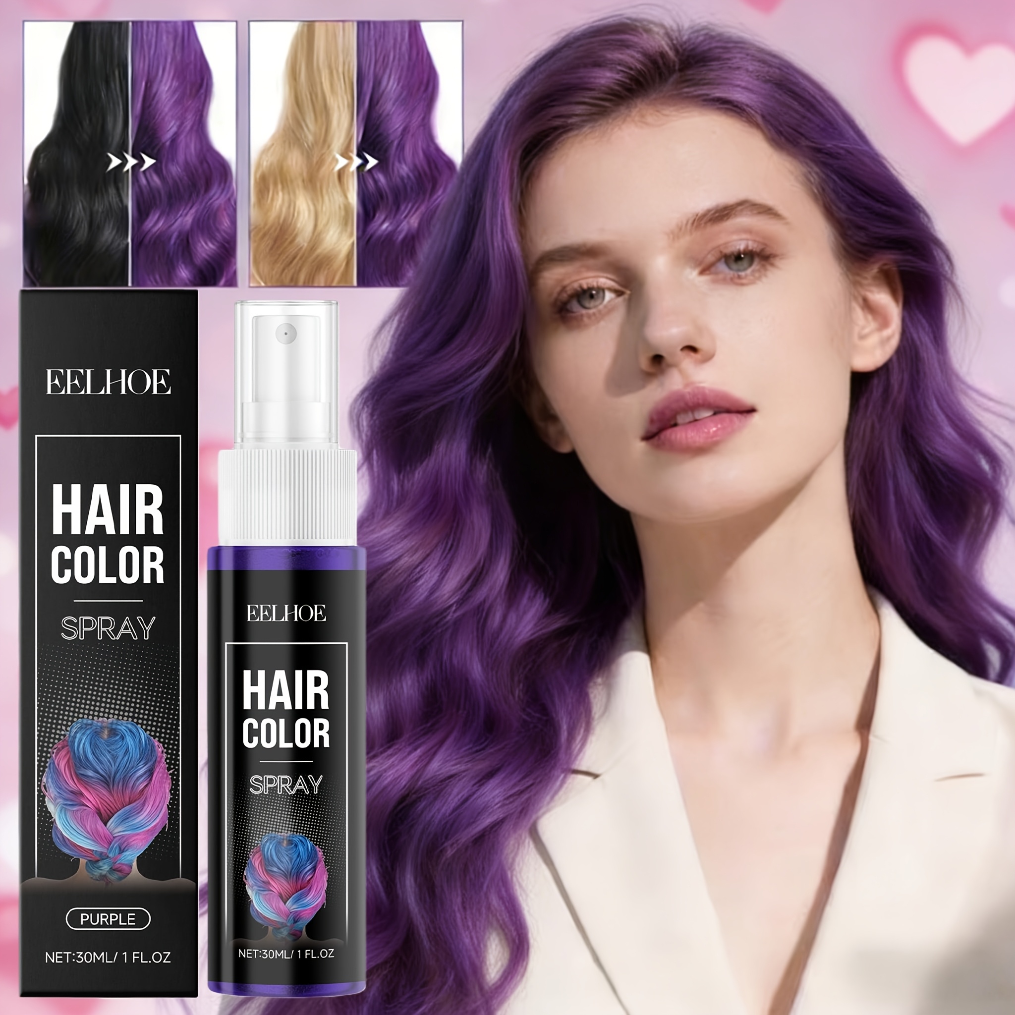 hair color spray sold on Temu United States