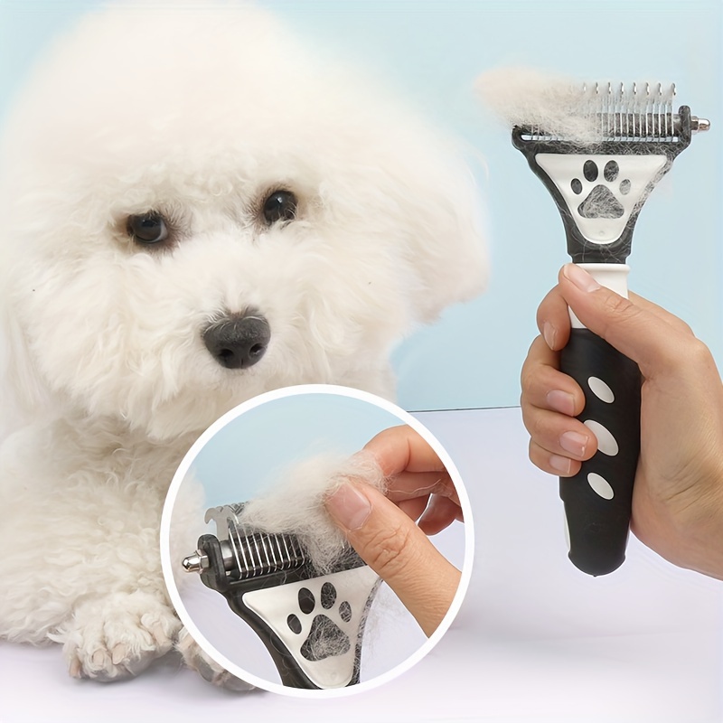 Pet Grooming Dematting Comb Dogs Dual action Grooming Tool - Temu Australia