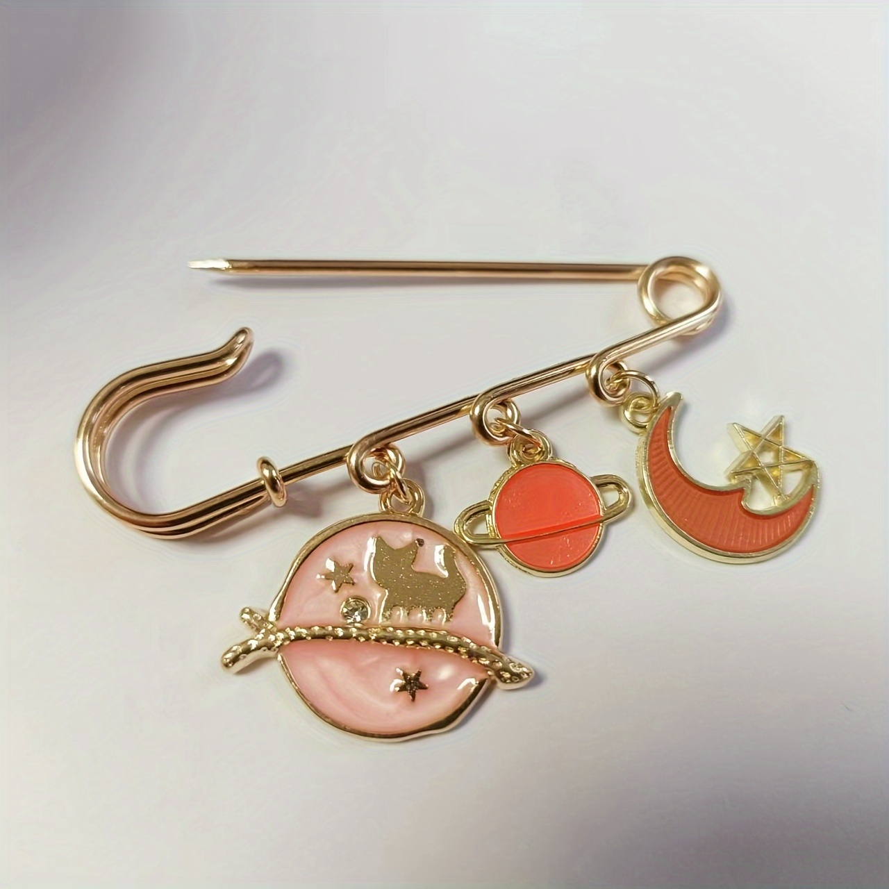 Lovely Kitten Decorative Pendant Brooch Pin Star Moon - Temu Ireland