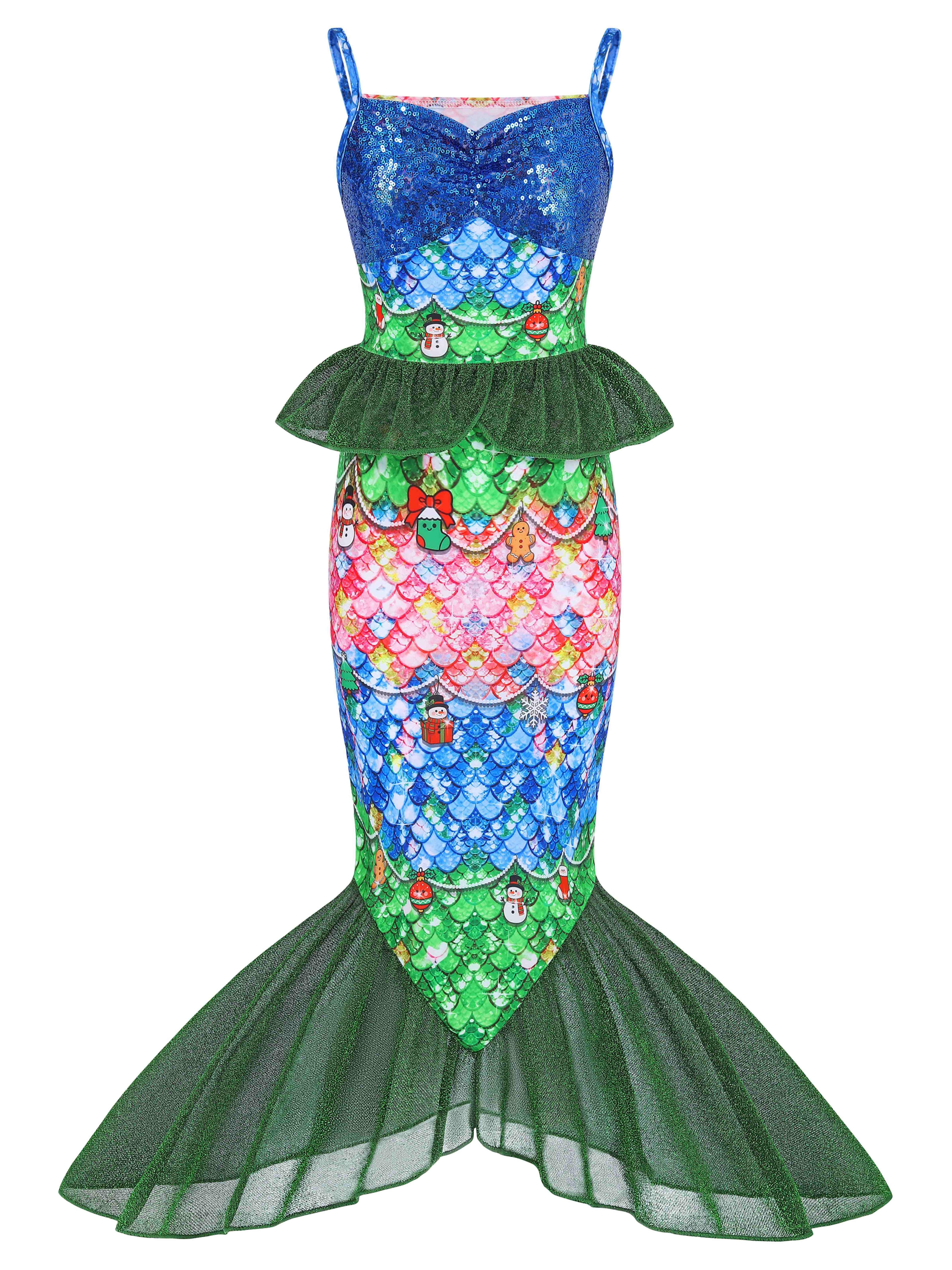 mermaid dress for girls sold on Temu United States