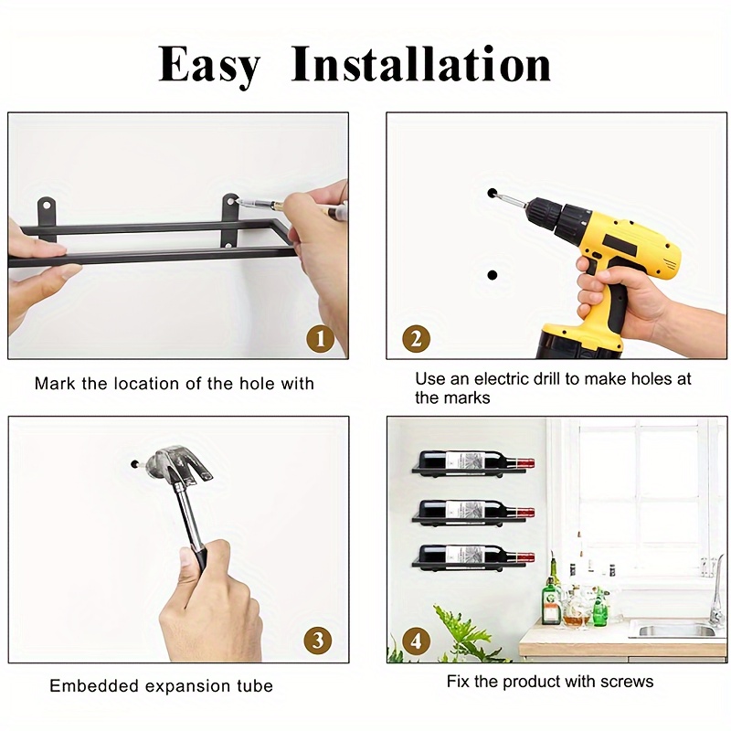 Wine Rack Wall mounted Wine Rack Wine Bottle Display Rack - Temu Australia