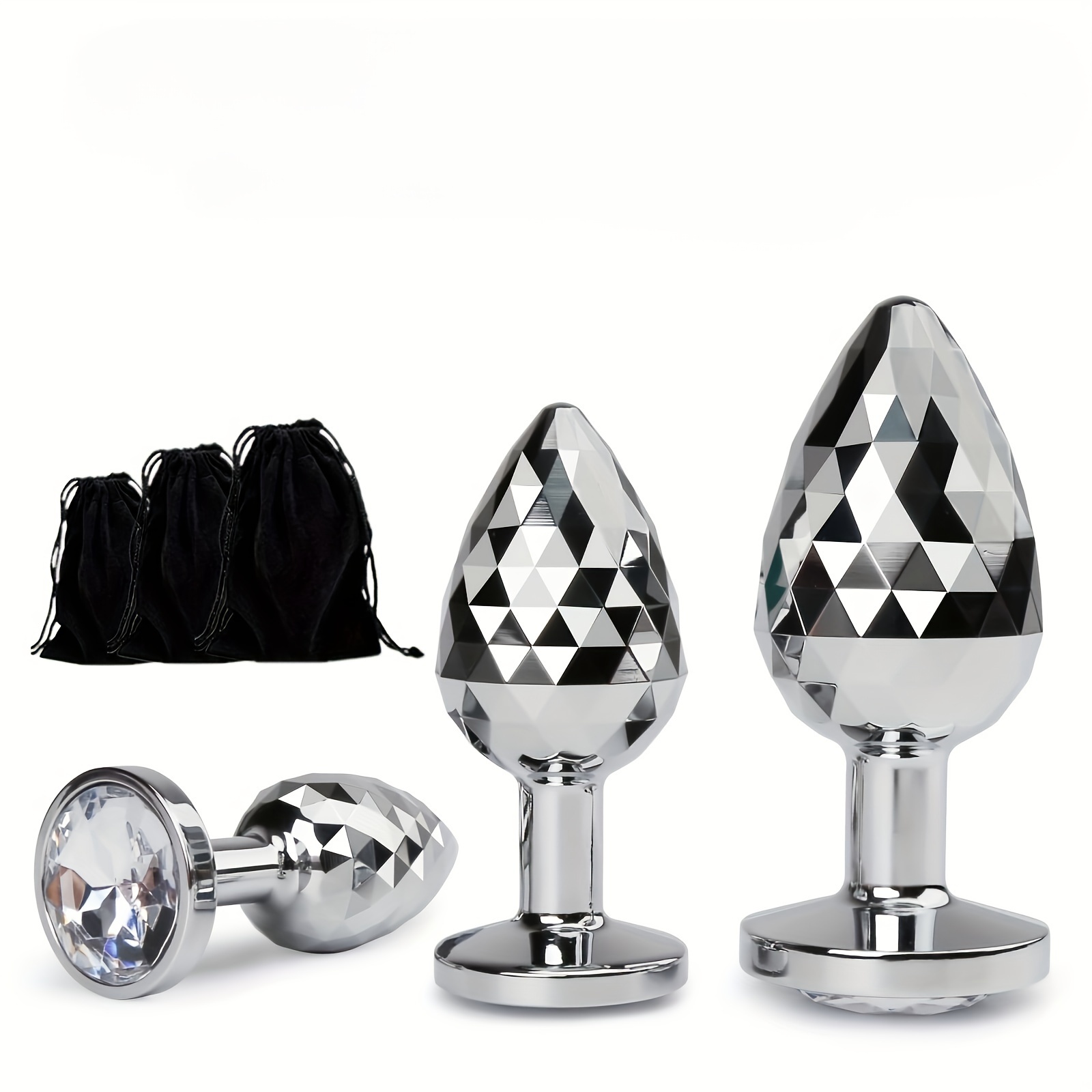 Geometric Crystal Design Luxury Metal Anal Plugs Adult Anal - Temu