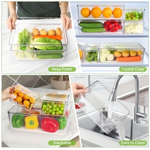 Leak-proof Stackable Food Storage Containers With Lids - Bpa Free ...