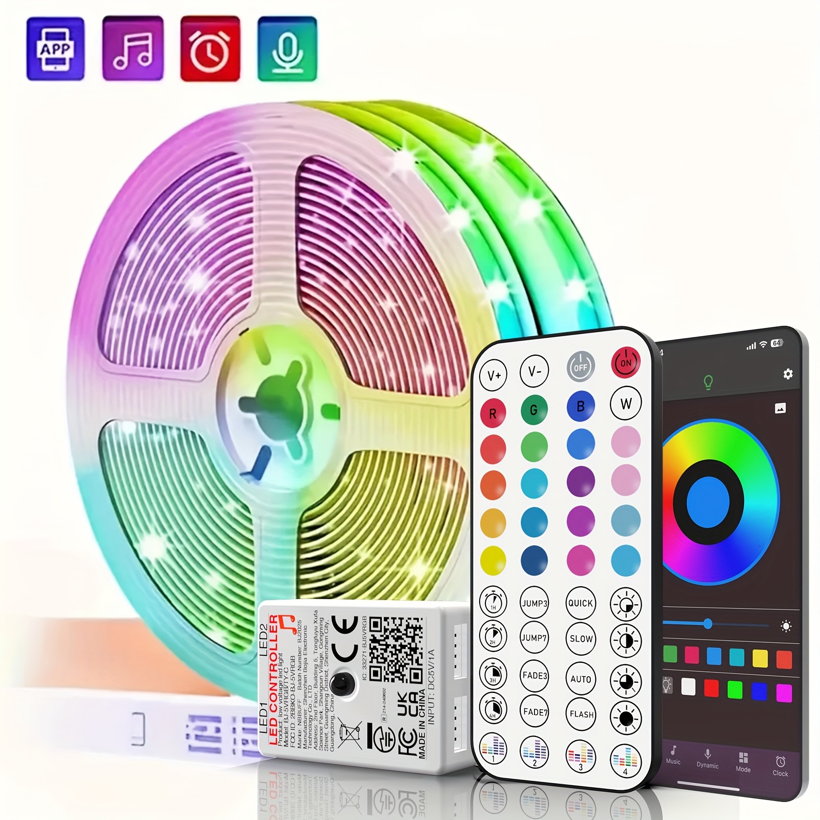 led lights sold on Temu United States