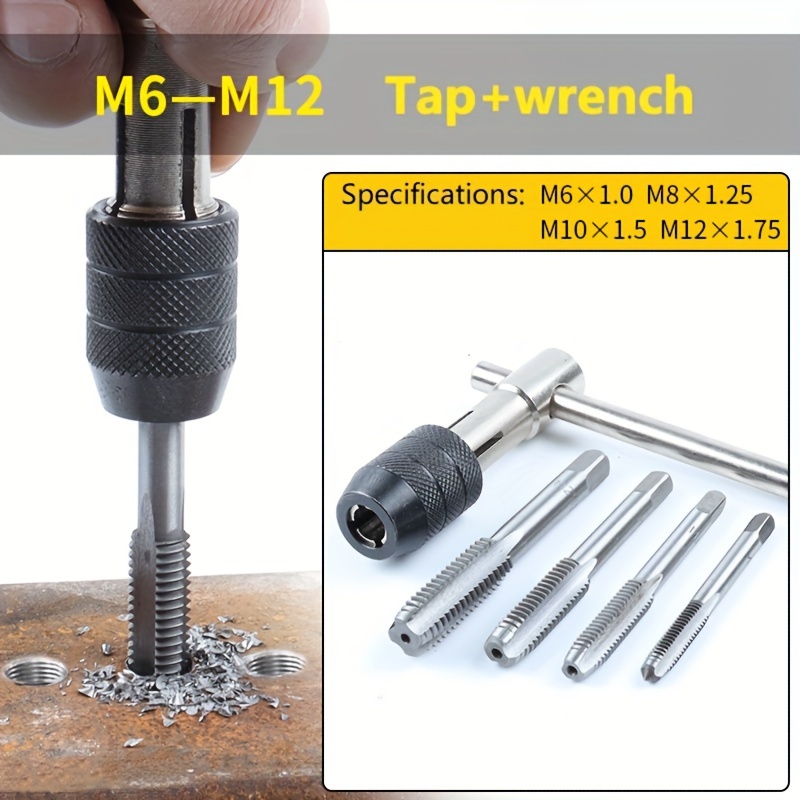 Carbide Tap Drill Set T handle Wrench – Manual Tapping Tool - Temu ...