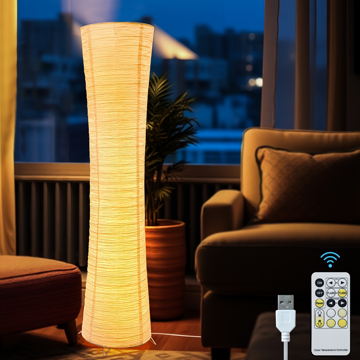paper lamp sold on Temu United States