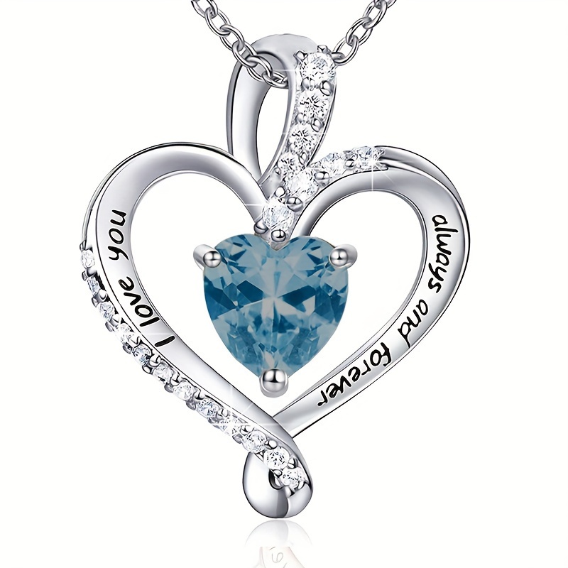 12 Birthstone Pendant Necklace Valentine's Day Gift - Temu Netherlands