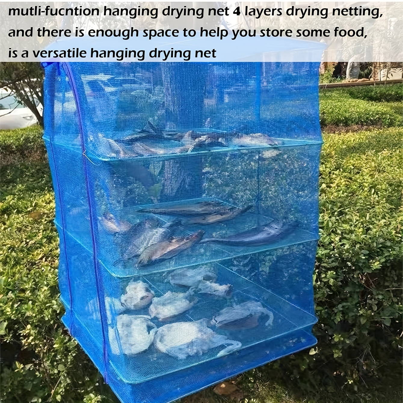 Folding Fish Mesh 3 Layers Foldable Nylon Netting Hanging - Temu Canada
