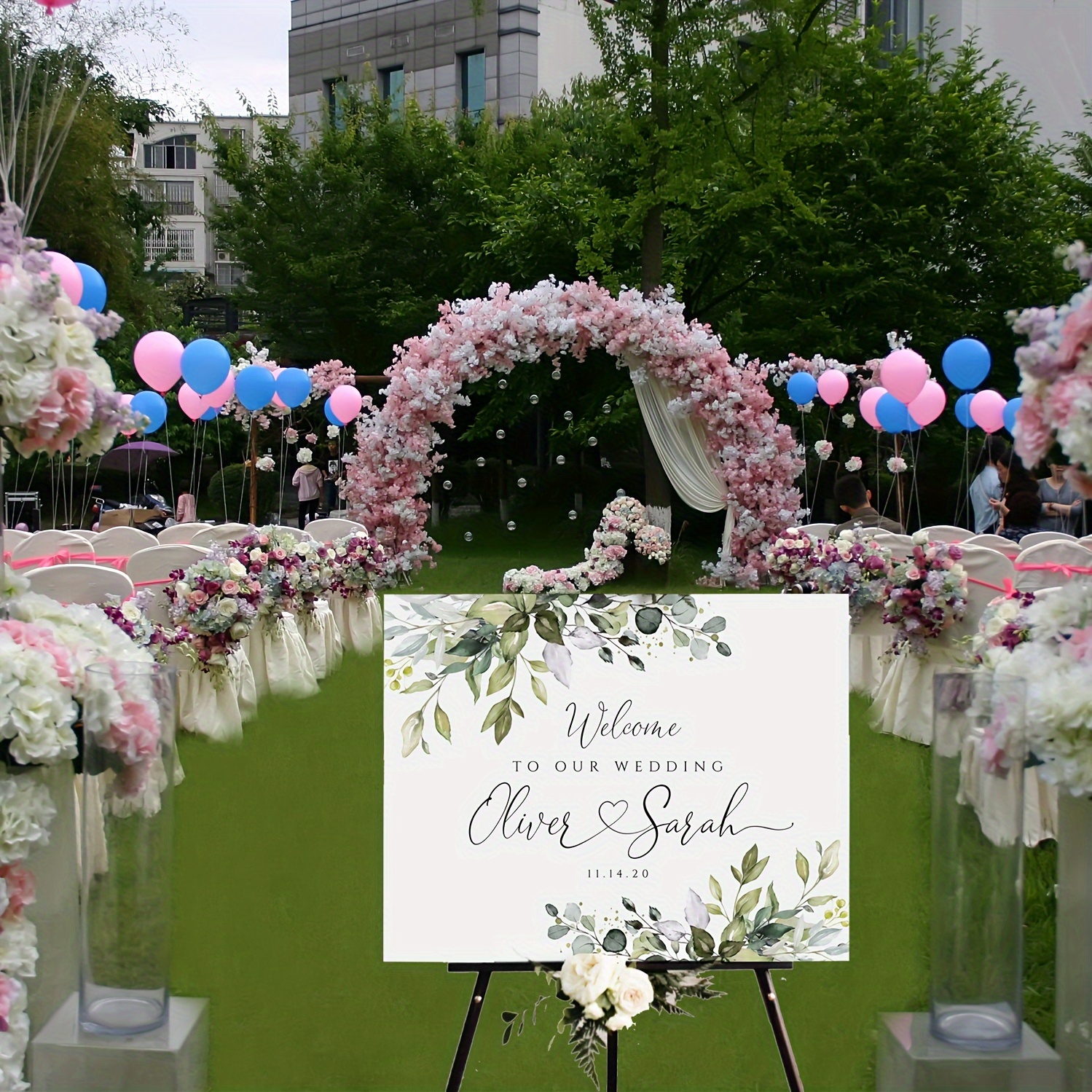 Contemporary Acrylic Wedding Welcome Sign Easel Elegant - Temu