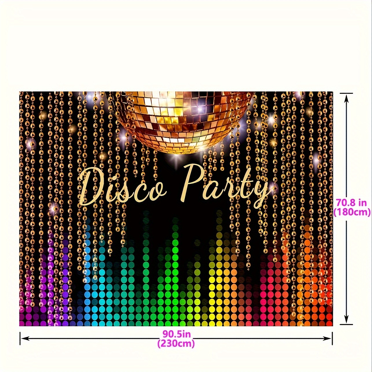 disco party backdrop banner night club neon dancers - {region_name}