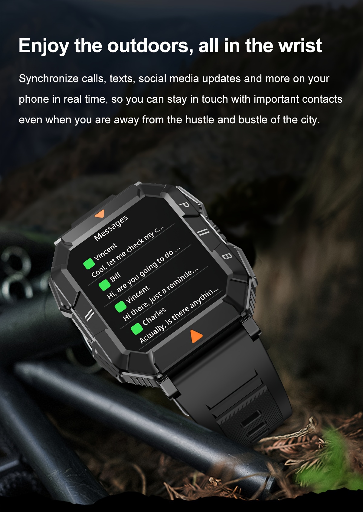 Mens Smartwatch 1 83 Inch Large Screen Wireless Call Led Flashlight ...