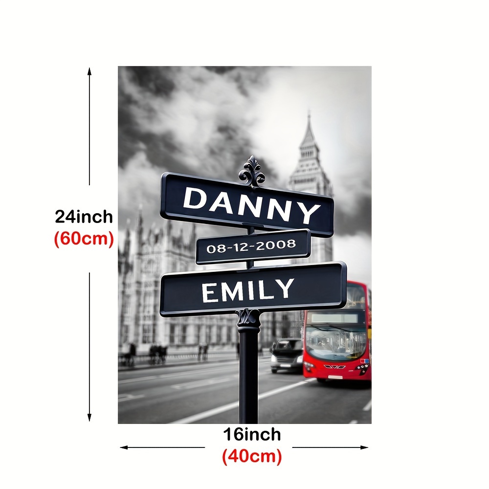 1pc Unframed Poster Personalized Wall Print With Your Names Custom Name ...