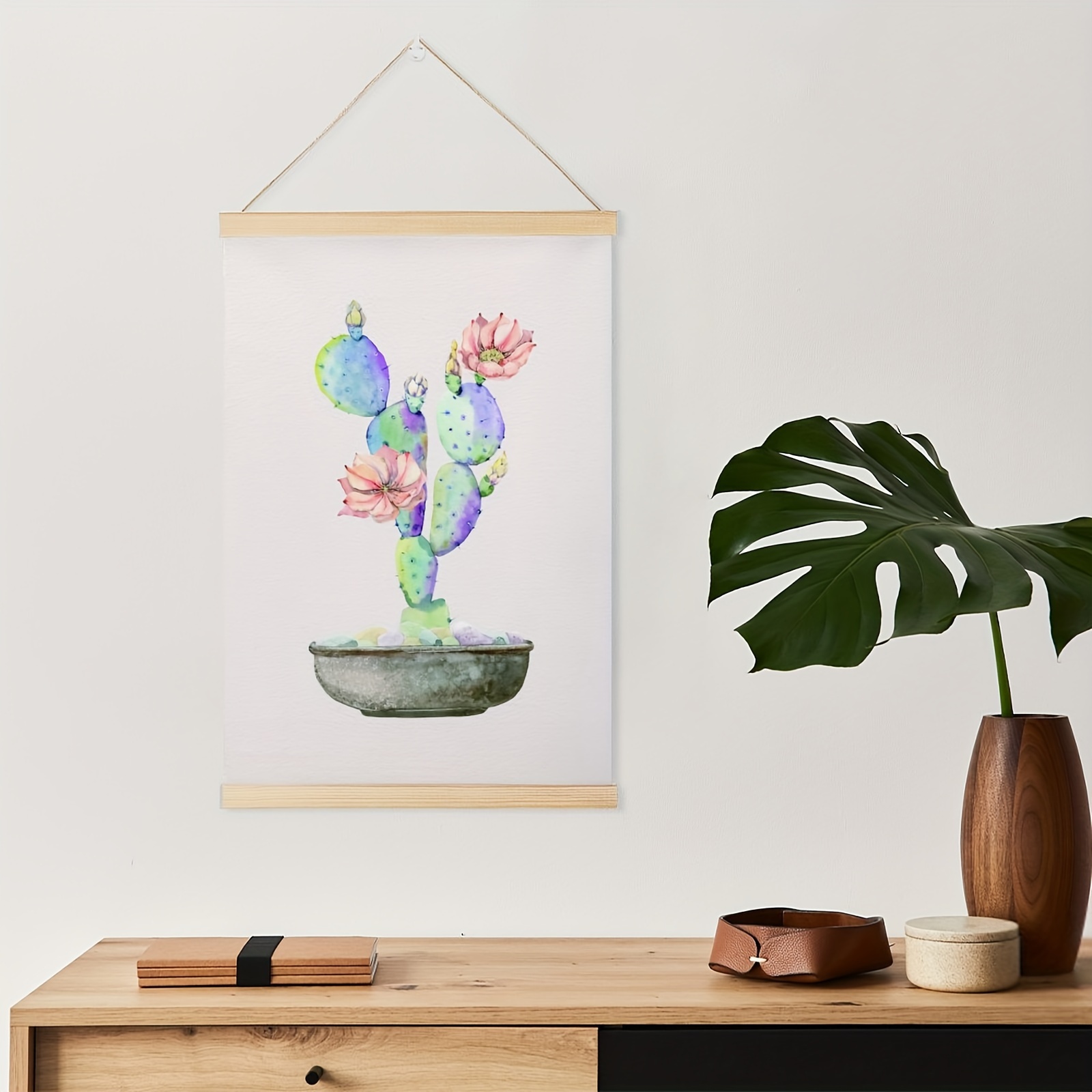 Canvas Poster Wooden Frame Modern Nordic Style Simple Art - Temu United ...