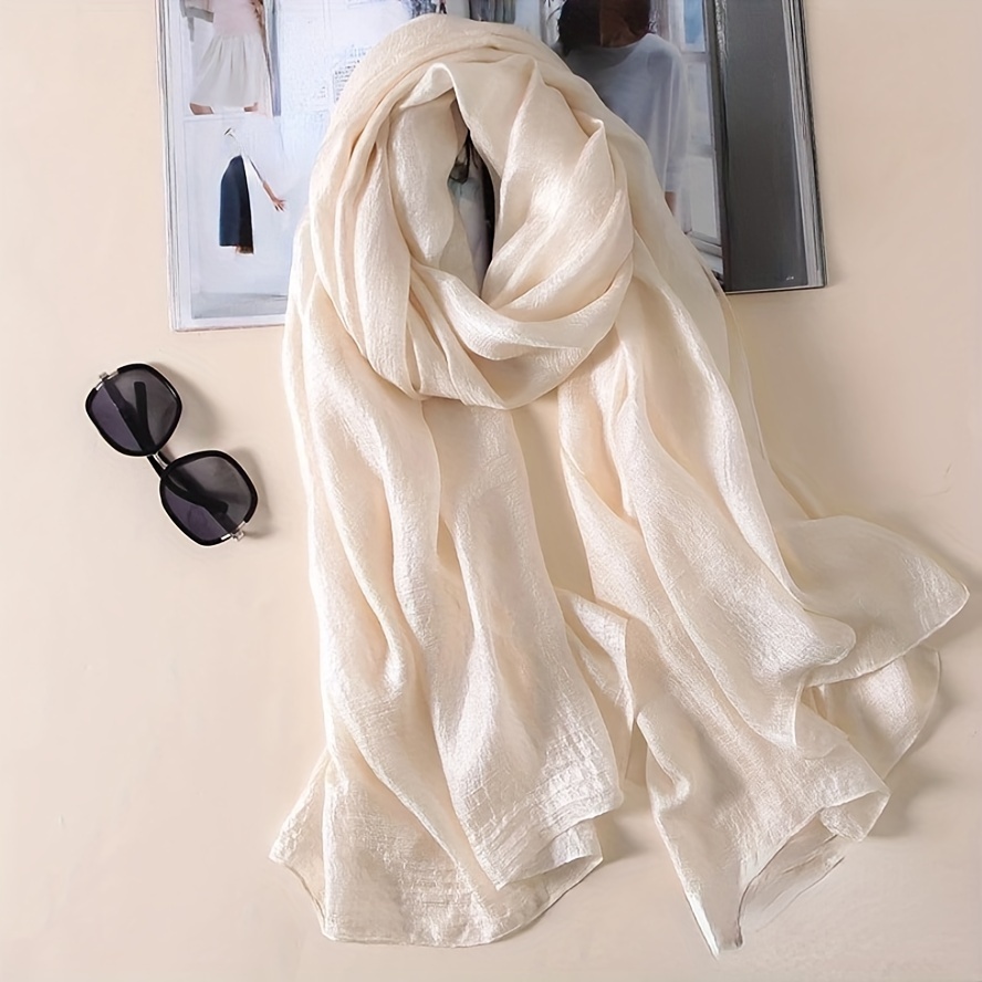 Solid color cotton scarves store