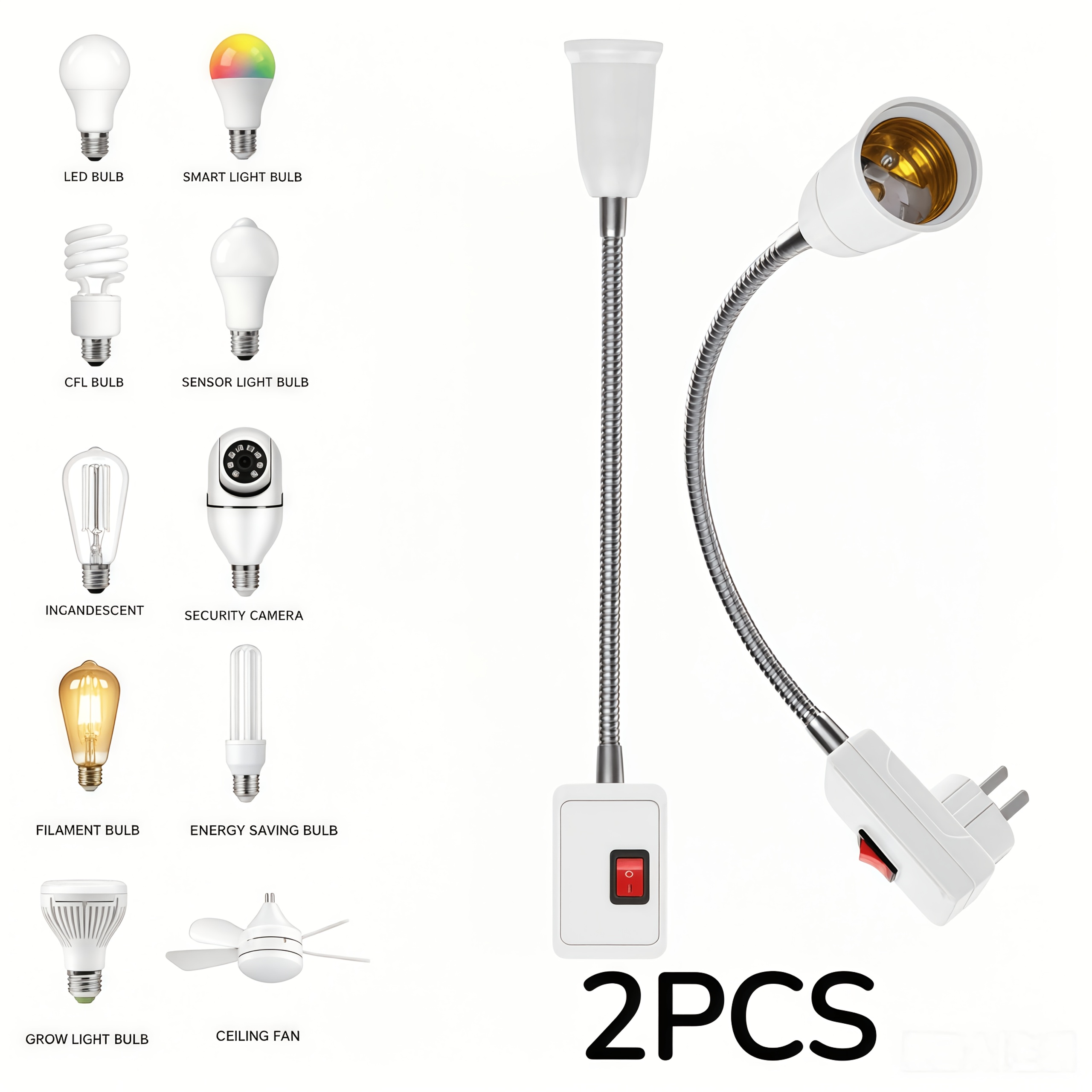 light socket adapter sold on Temu United States