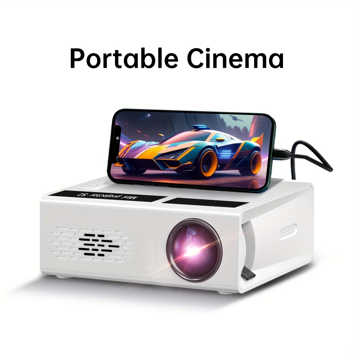 2024 Upgraded Mini Portable Projector Home - Temu
