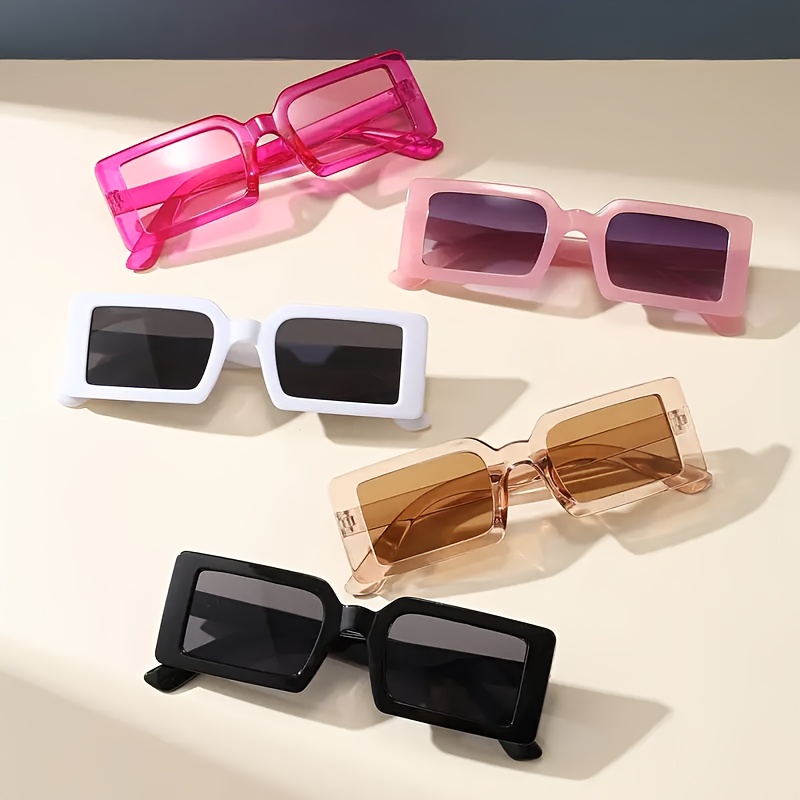 Комплект от 5 броя Шикозни квадратни модни очила за жени Temu Bulgaria