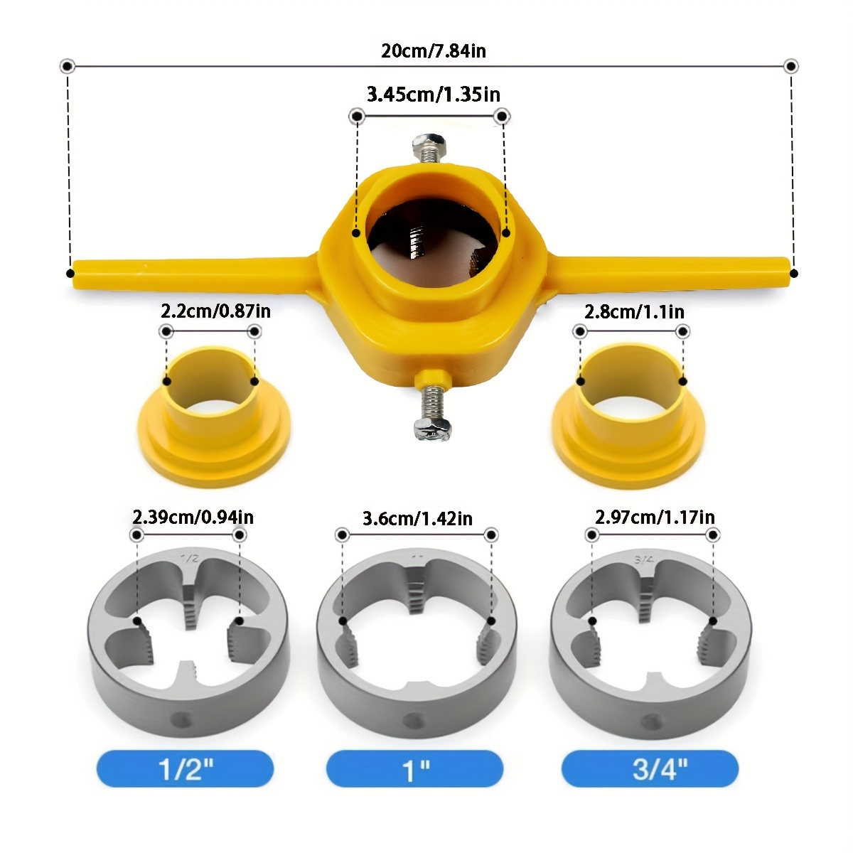 alloy steel pipe threading die set ratchet handle npt die - Temu