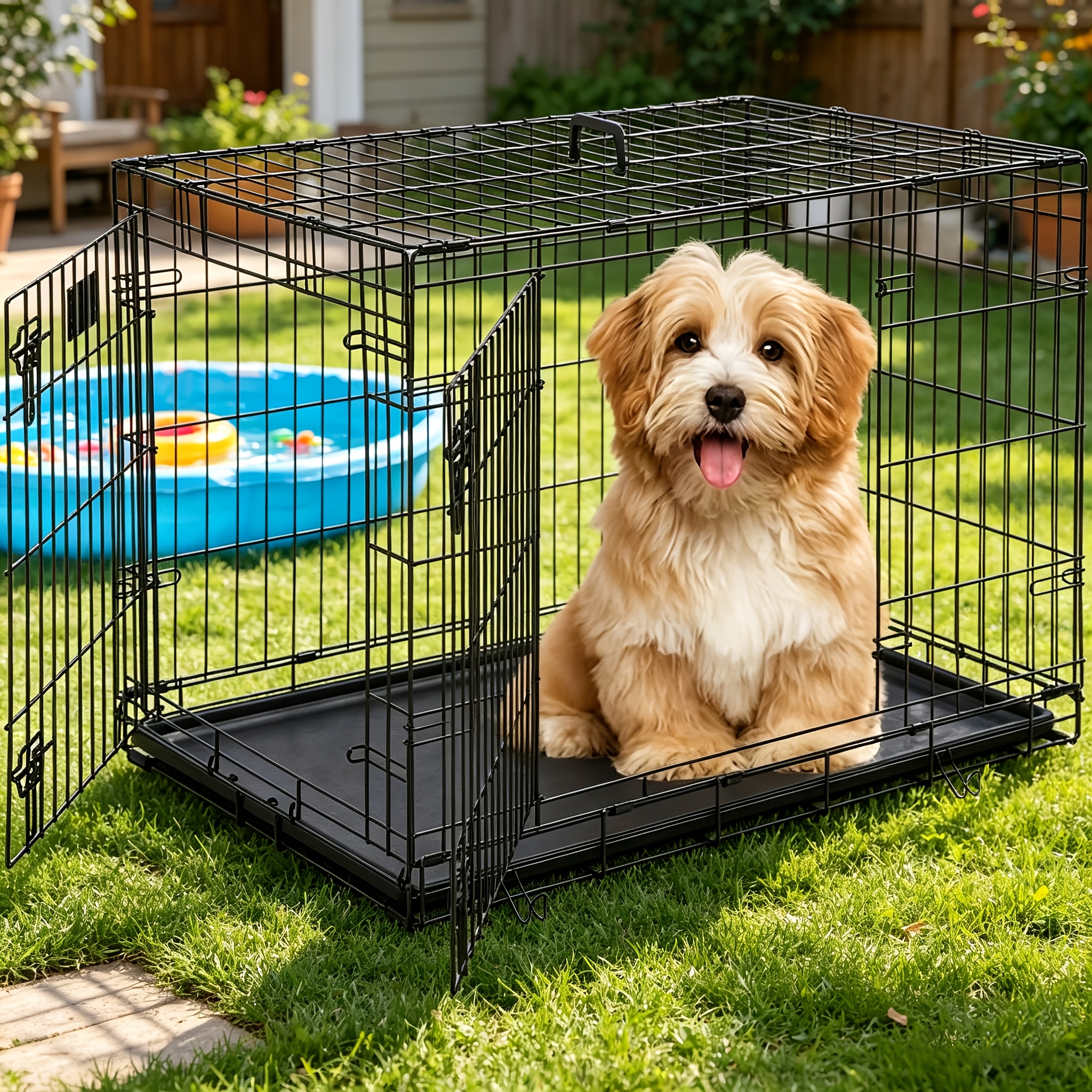 foldable dog crate sold on Temu United States
