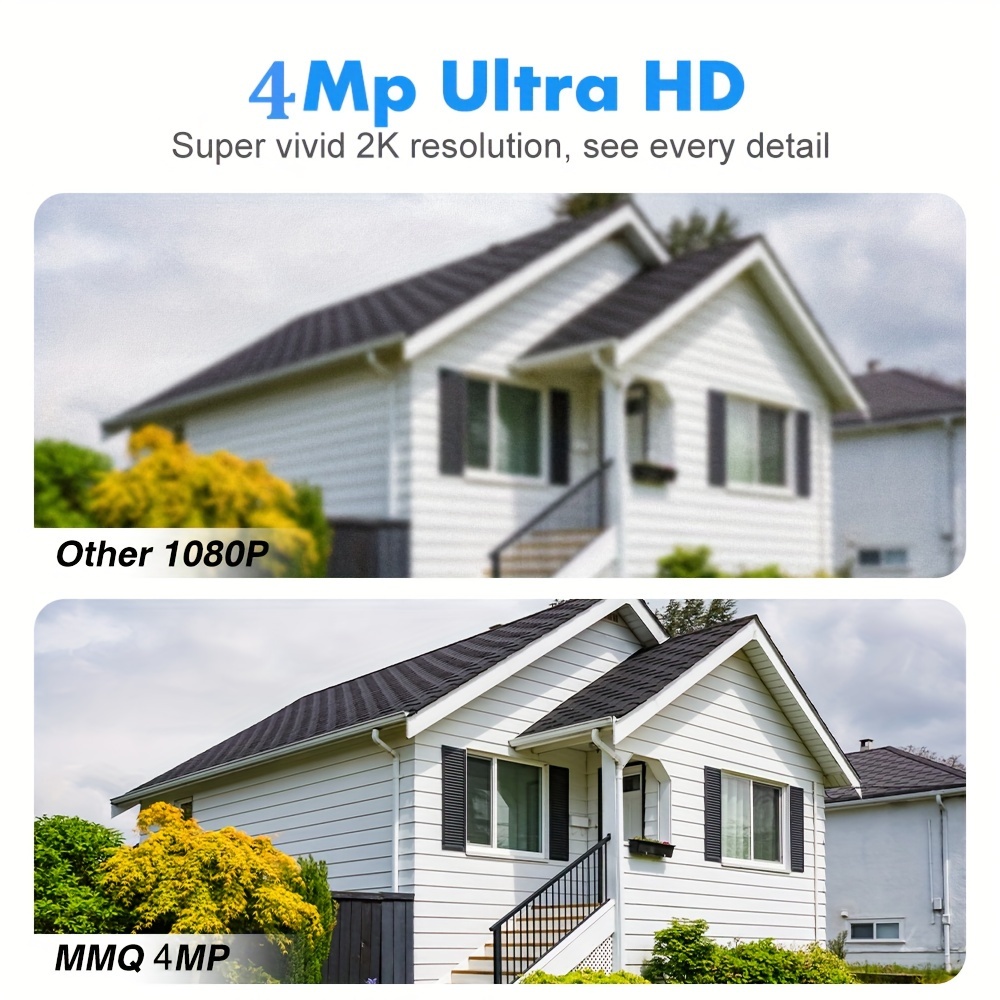 Security Cameras Outdoor Wireless, 4 Cam-kit, No Subscription, Solar ...