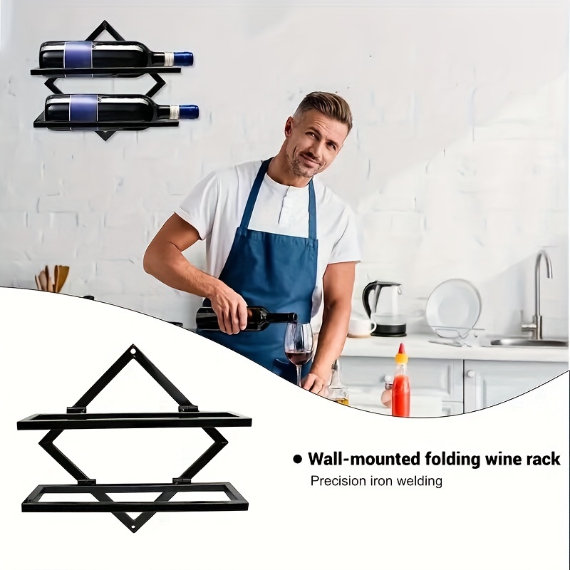 Stackable Metal Wine Rack Wall mounted Paint finished Red - Temu