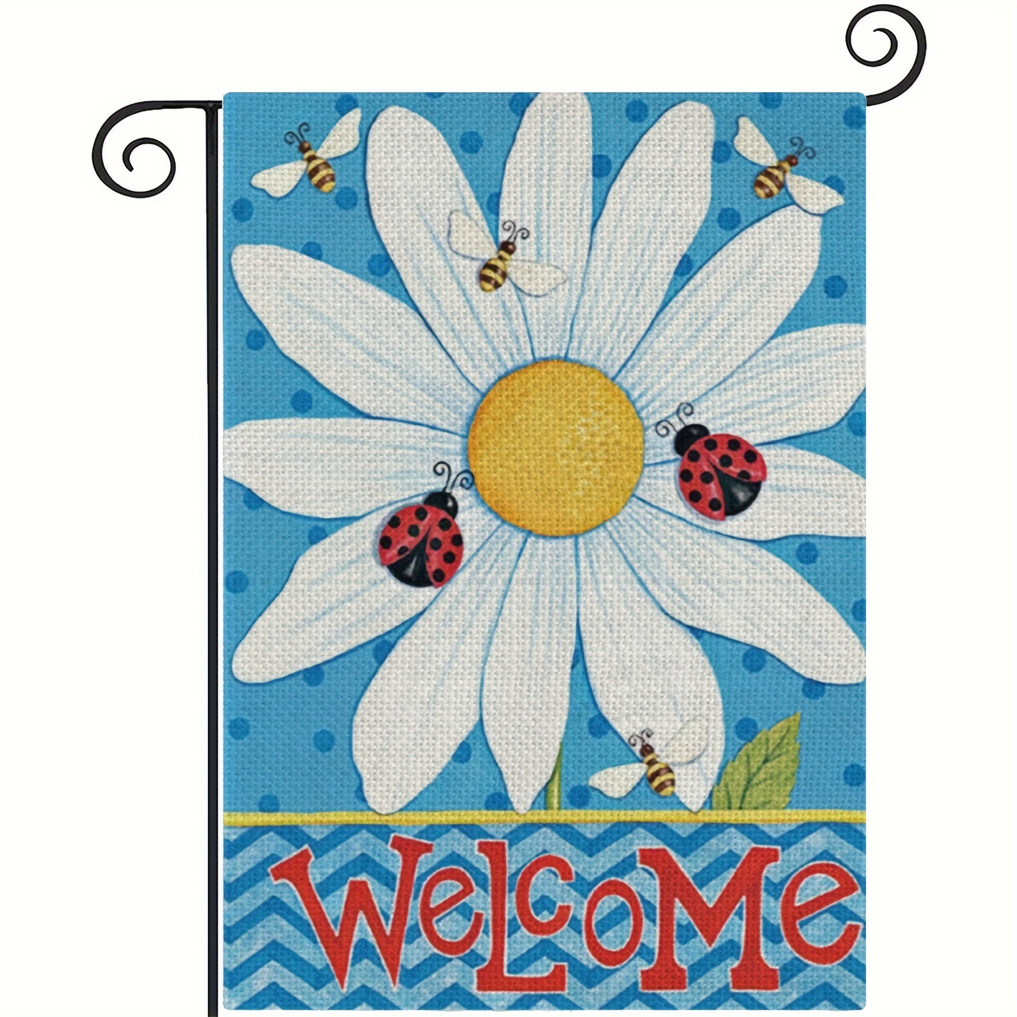 Small Daisy Spring Fresh Picture Garden Hanging Flag Outdoor - Temu Canada