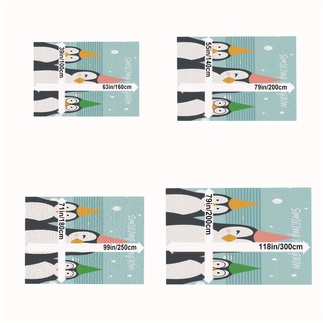 Adorable Penguin Pattern Carpet Area Rug Soft Carpet Machine - Temu ...