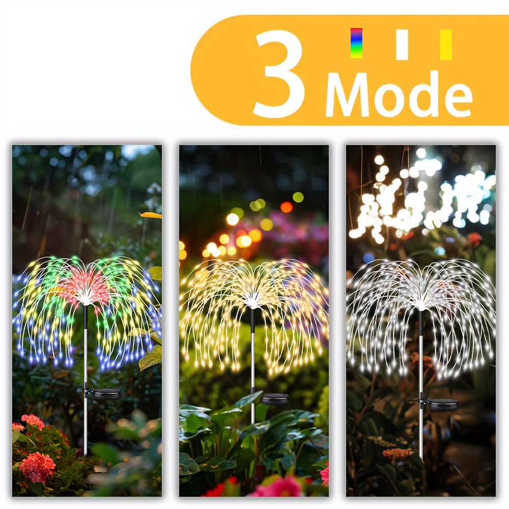 Solar-powered Firework Lights With 8 Lighting Modes - Perfect For ...