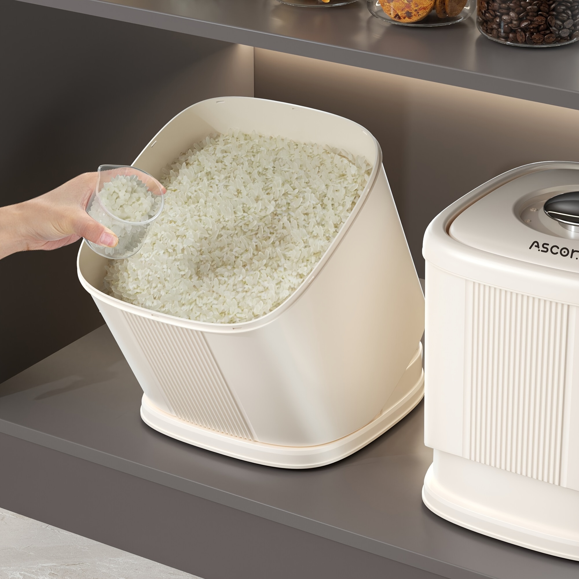 Yumiplus Large Capacity Rotating Rice Dispenser Airtight - Temu