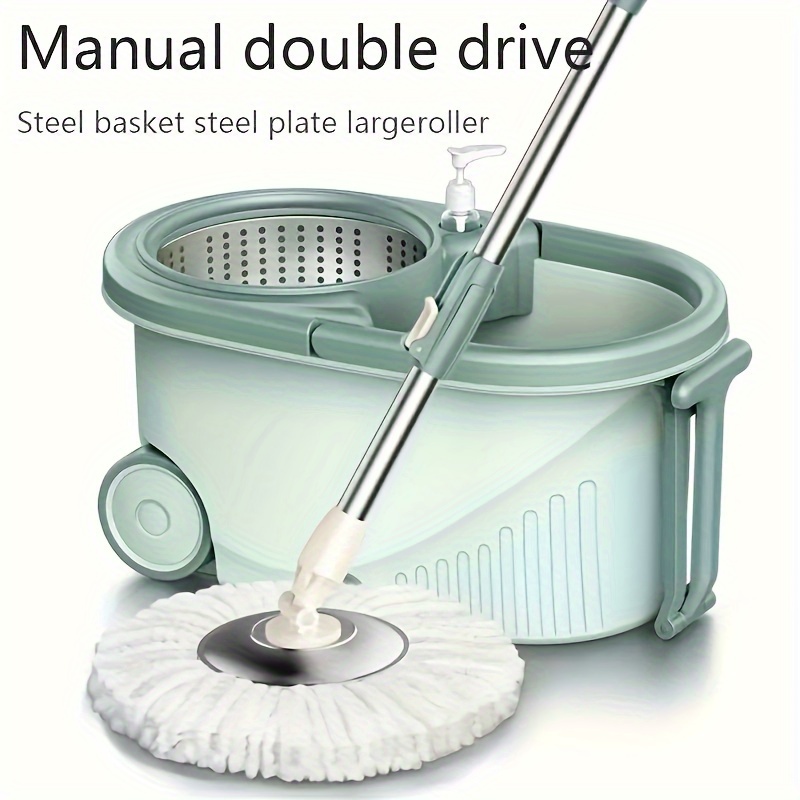 Hands free Wash Rotating Mop Bucket Set/ 3 Replacement Mop - Temu