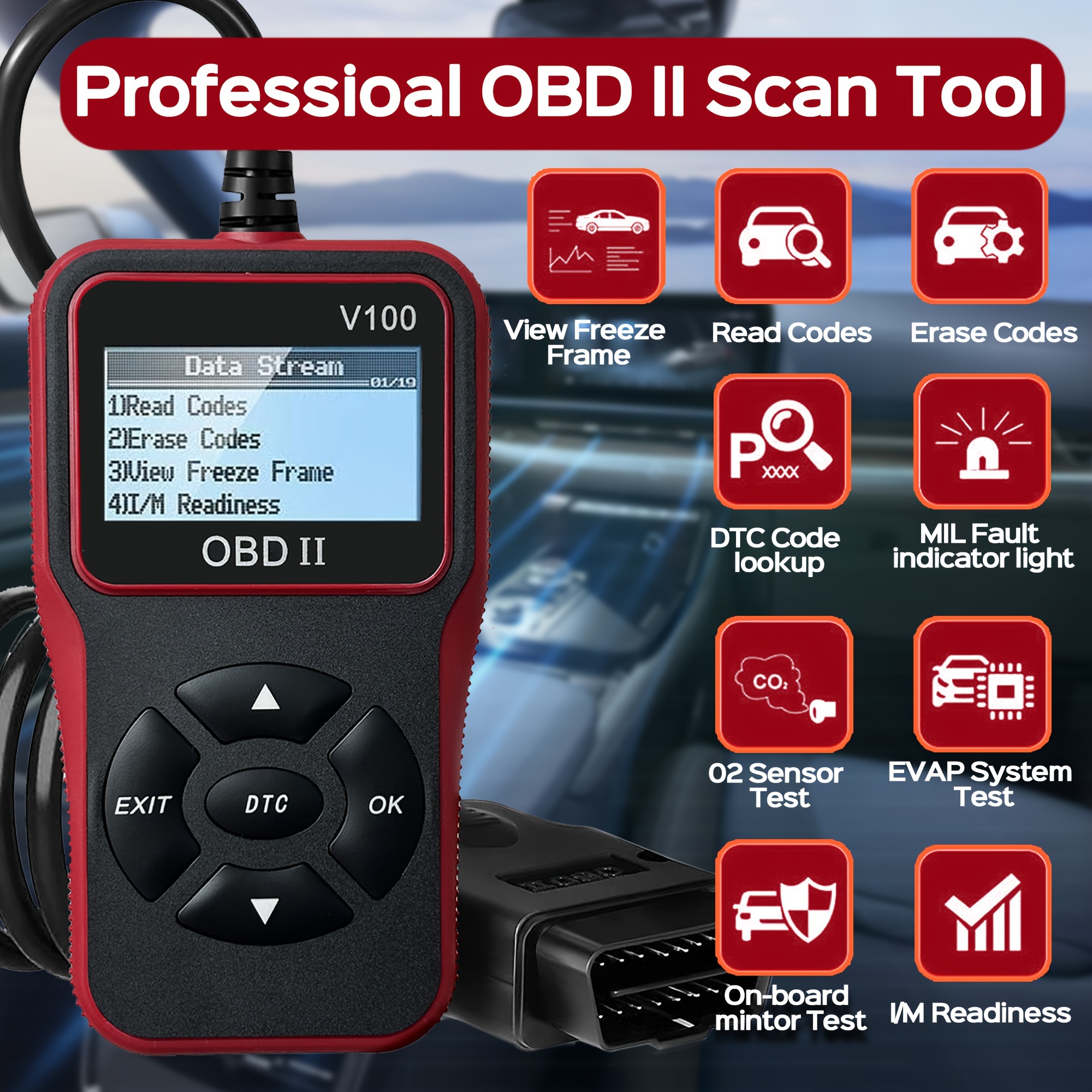 Obd2 Scanner Diagnostic Tool Reader Cars Trucks - Temu