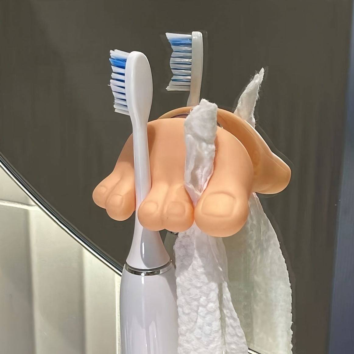 Funny Toothbrush Holder Suction Cup Toe Foot Shape Winding - Temu Australia