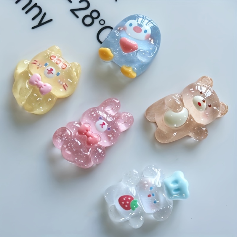 random cute cartoon transparent small animal cat rabbit - Temu Australia