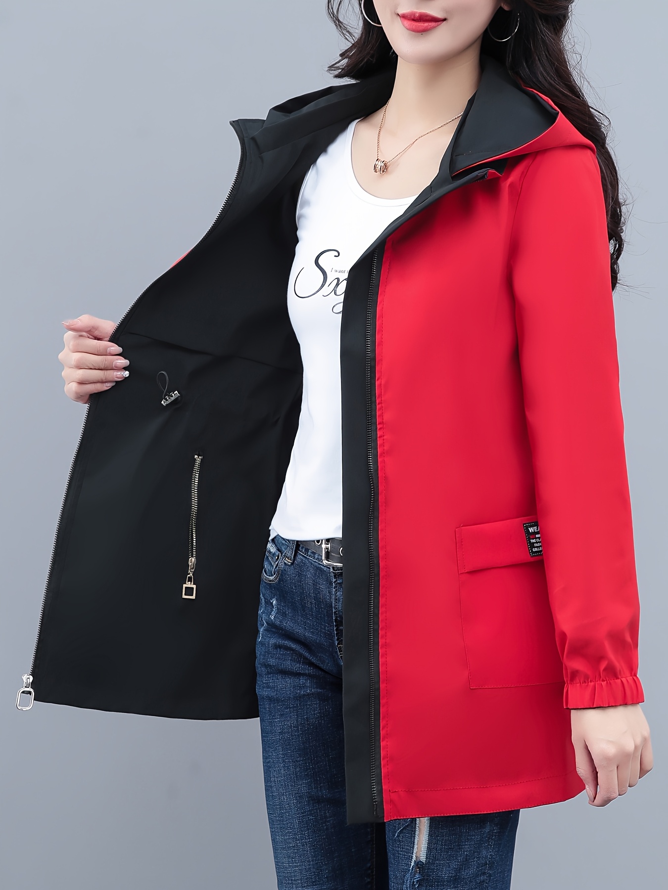 long raincoat women sold on Temu United States