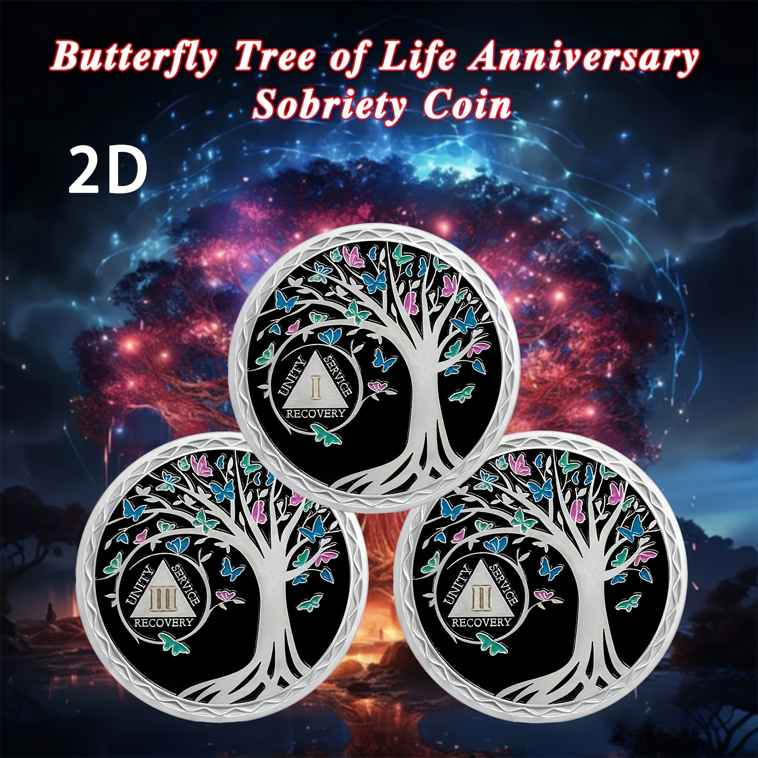 sobriety coin sold on Temu United States