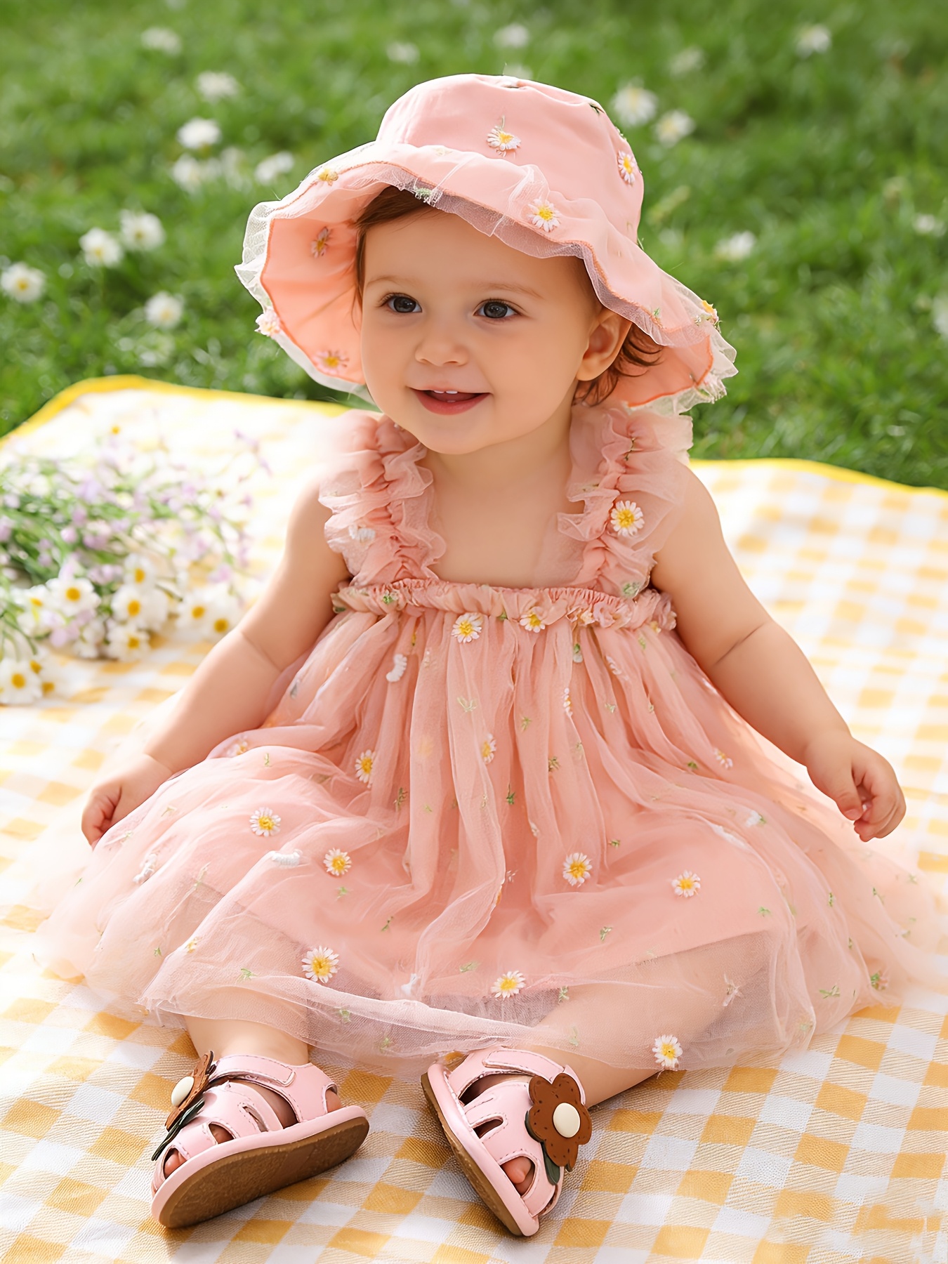 baby daisy dress sold on Temu United States