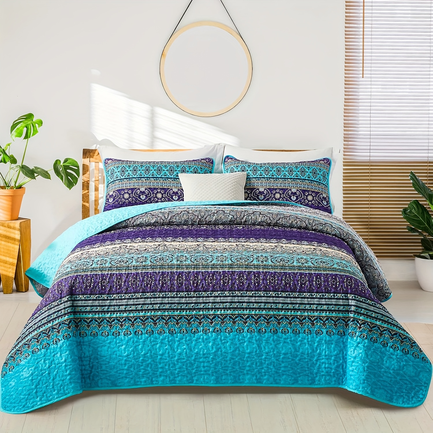 purple bedding sets sold on Temu United States