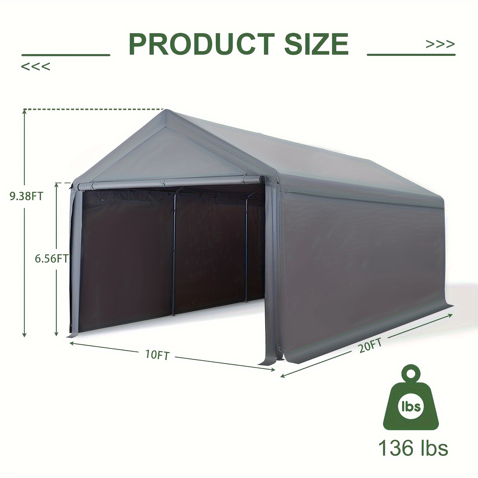 Carport Heavy Duty Portable Garage Car Port Storage Shed Car - Temu