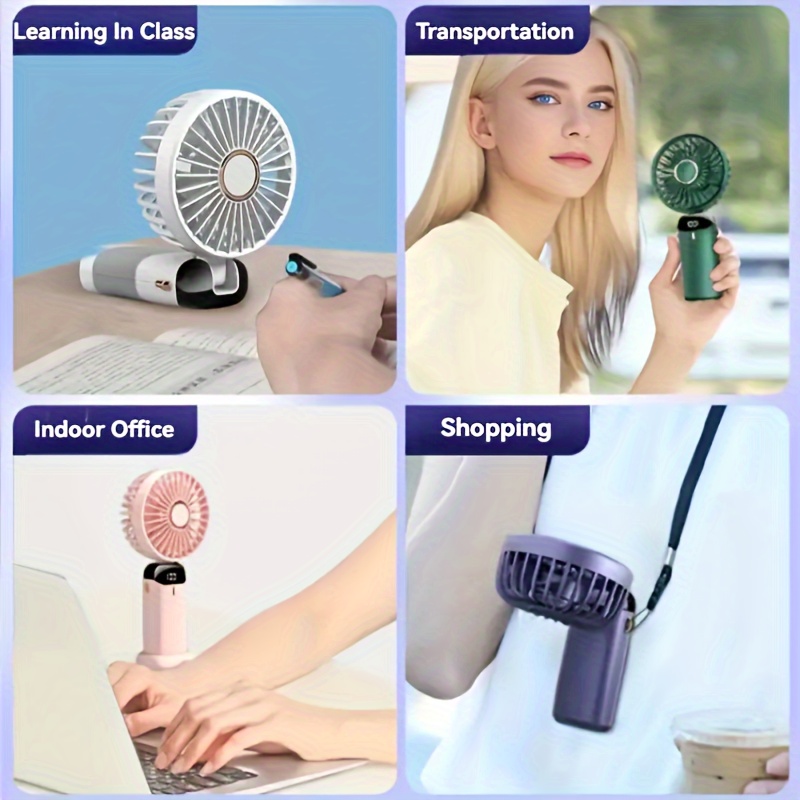 Usb Rechargeable Fan Heat Dissipation Folding Fan Portable - Temu