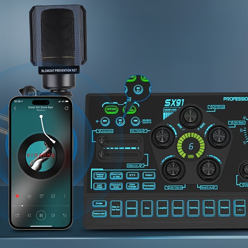 podcast sound card sold on Temu United States