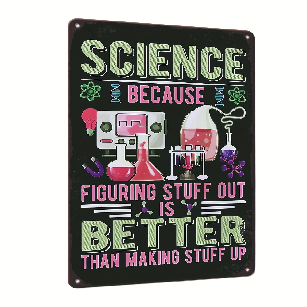 Science Metal Vintage Tin Signs Better Figure Things Make - Temu United ...